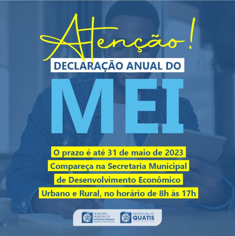 DECLARAÇÃO ANUAL DO MEI – Prefeitura Municipal de Quatis