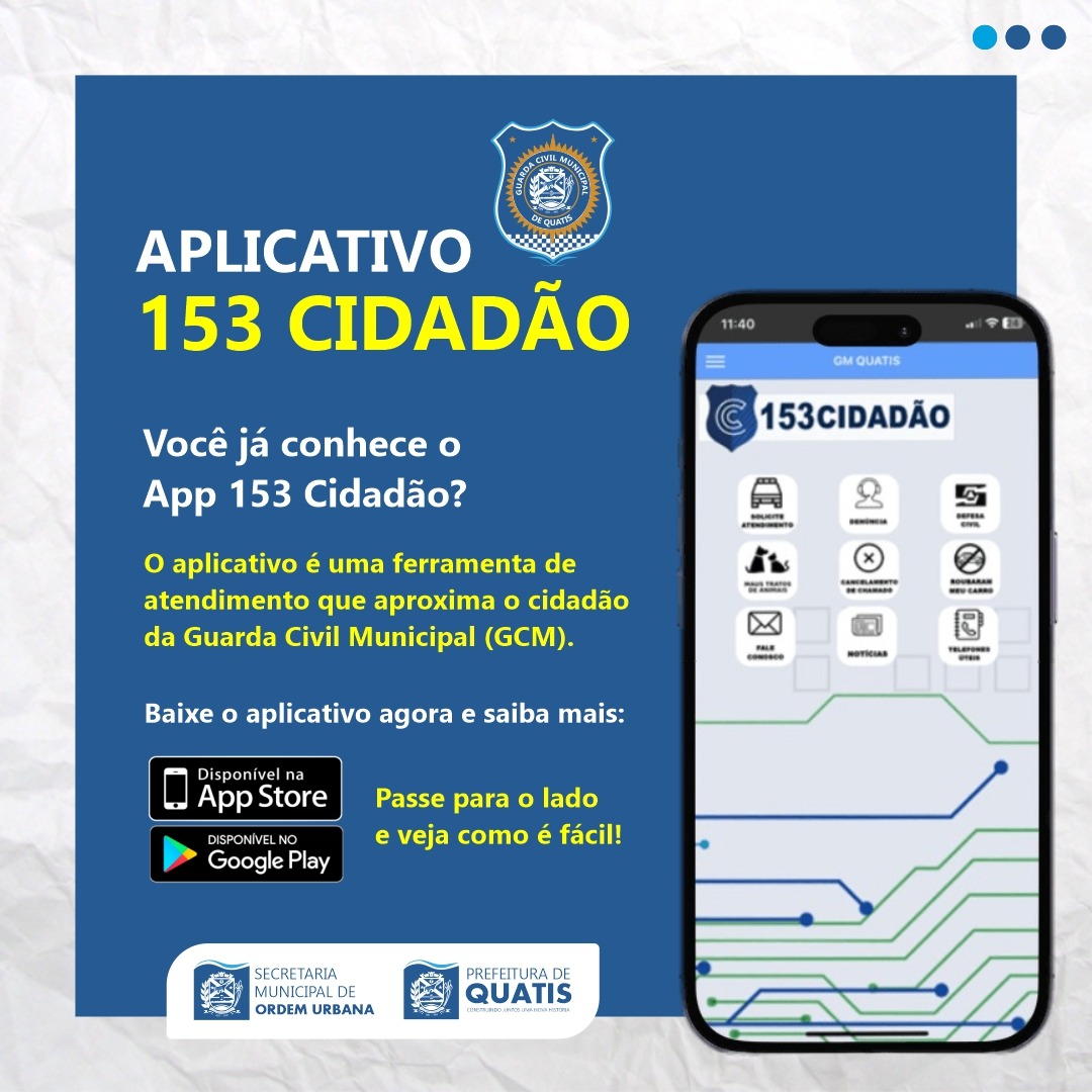 APLICATIVO 153 CIDADÃO – Prefeitura Municipal de Quatis