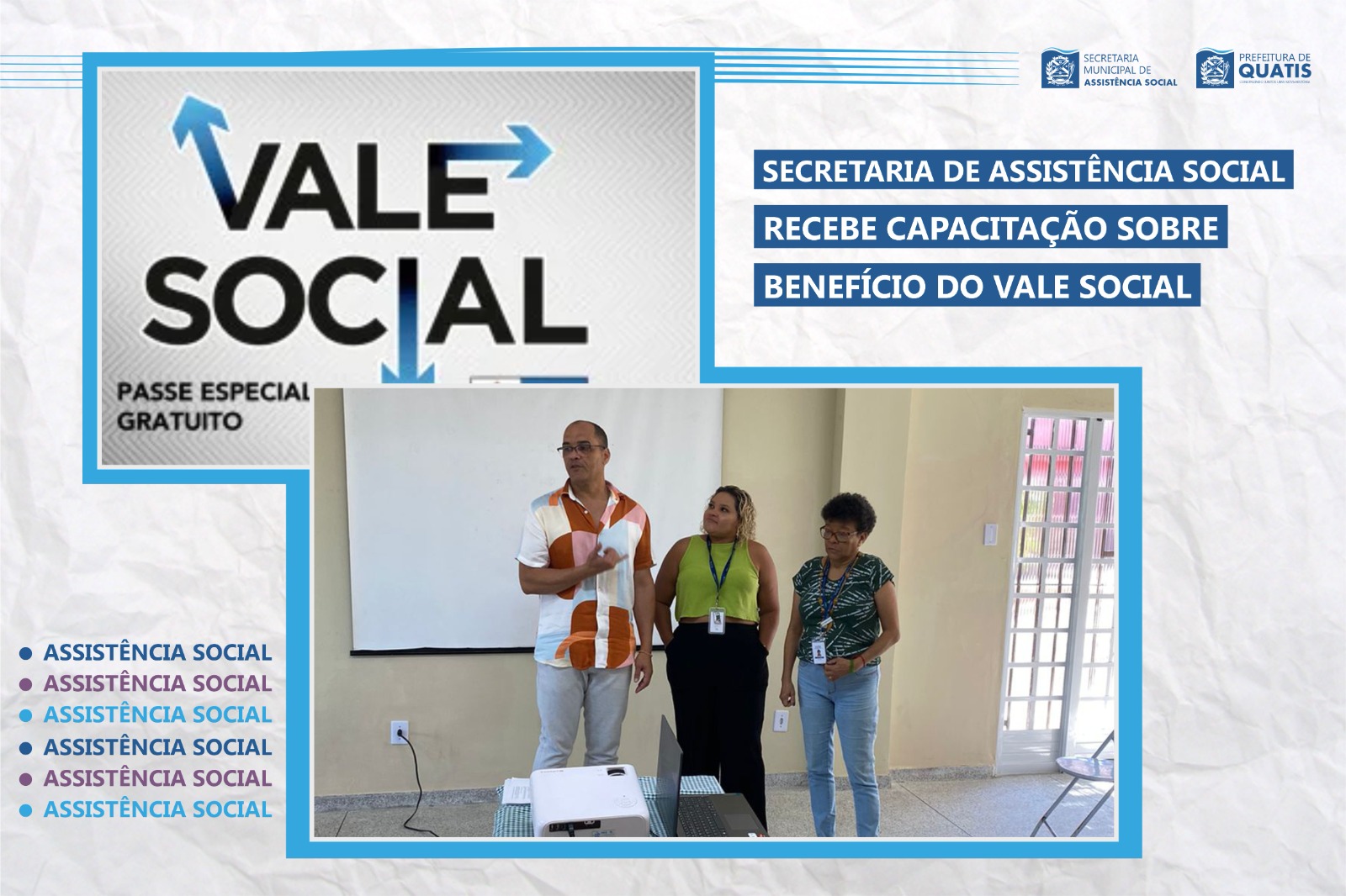 SECRETARIA DE ASSISTÊNCIA SOCIAL RECEBE CAPACITAÇÃO SOBRE BENEFÍCIO DO ...