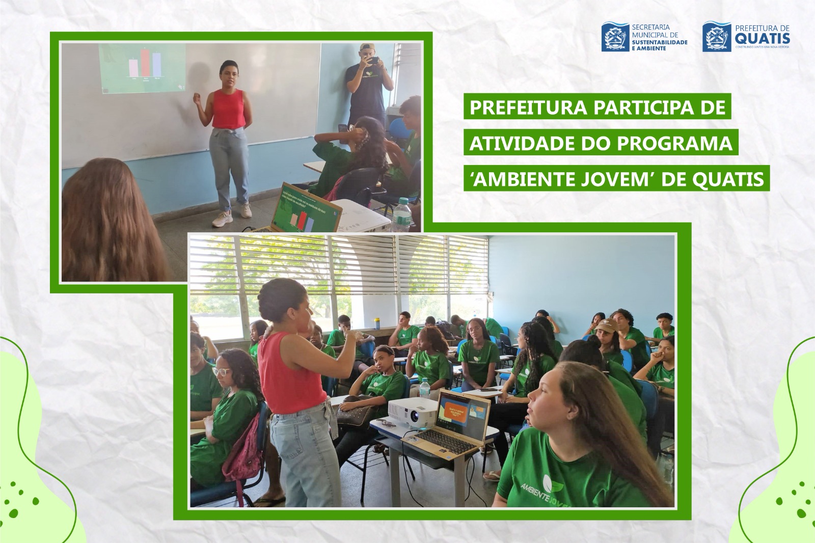 PREFEITURA PARTICIPA DE ATIVIDADE DO PROGRAMA ‘AMBIENTE JOVEM’ DE ...